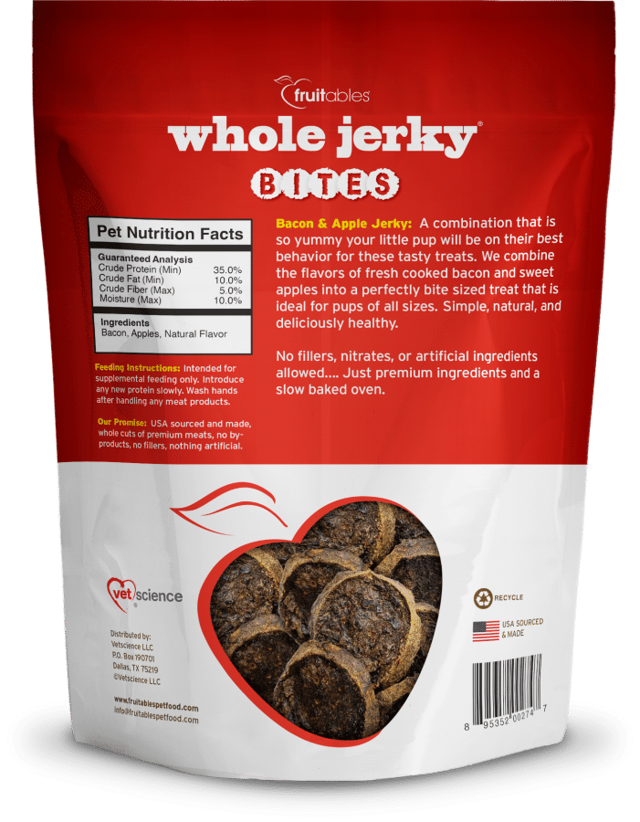Fruitables Bacon & Apple Jerky Bites - Pet Food 'N More