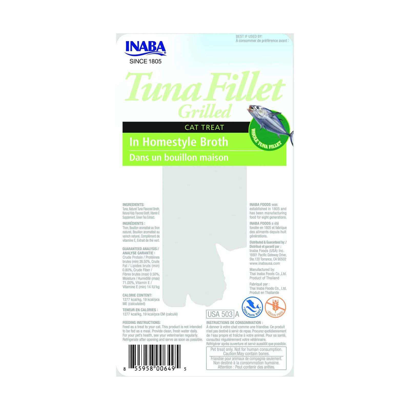 Inaba Grilled Tuna Fillet in Homestyle Broth For Cats - Pet Food 'N More