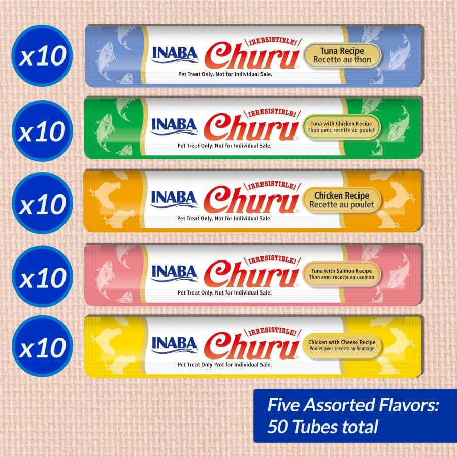 Inaba Churu Tuna & Chicken Varieties 50 pack - Pet Food 'N More