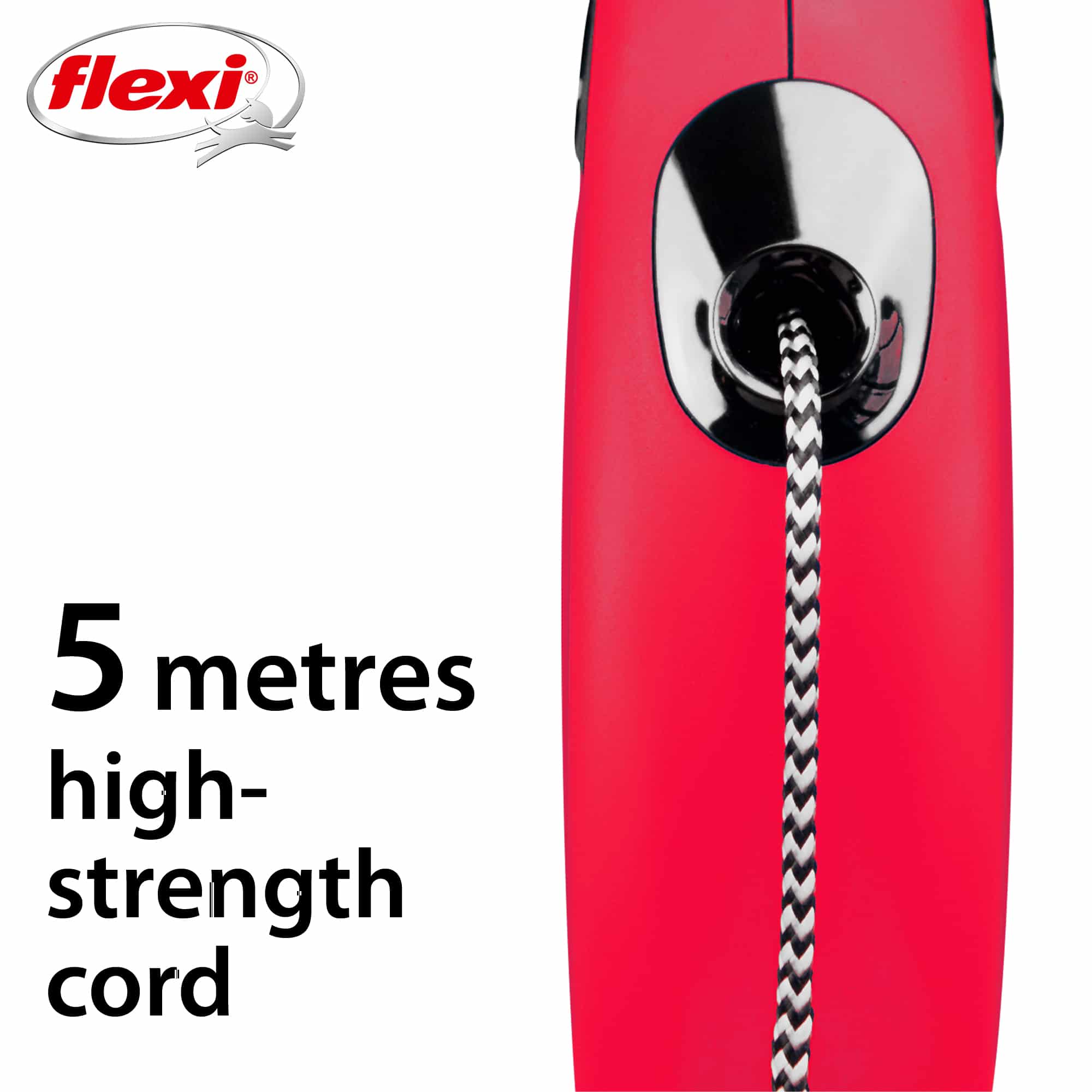 Flexi Leash Classic Cord Red 5m - Pet Food 'N More