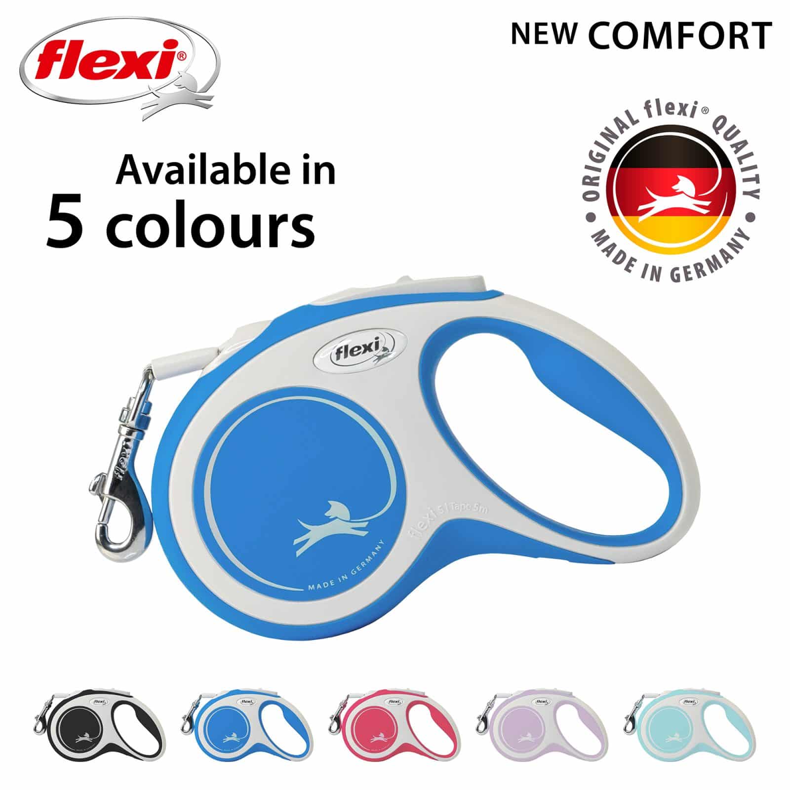 Flexi Leash Comfort Tape Blue 5m