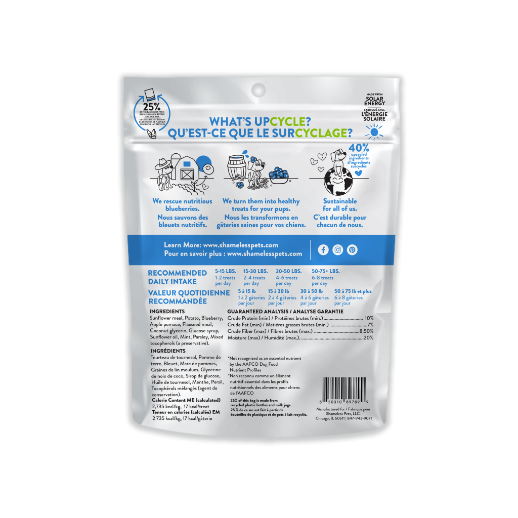 Shameless Pets Blueberried Treasure Dog Treats - Pet Food 'N More