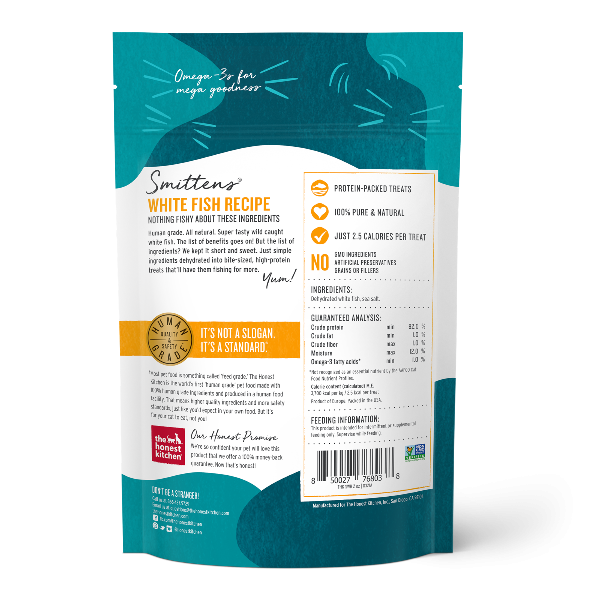 Honest Kitchen Smittens Whitefish Cat Treats - Pet Food 'N More
