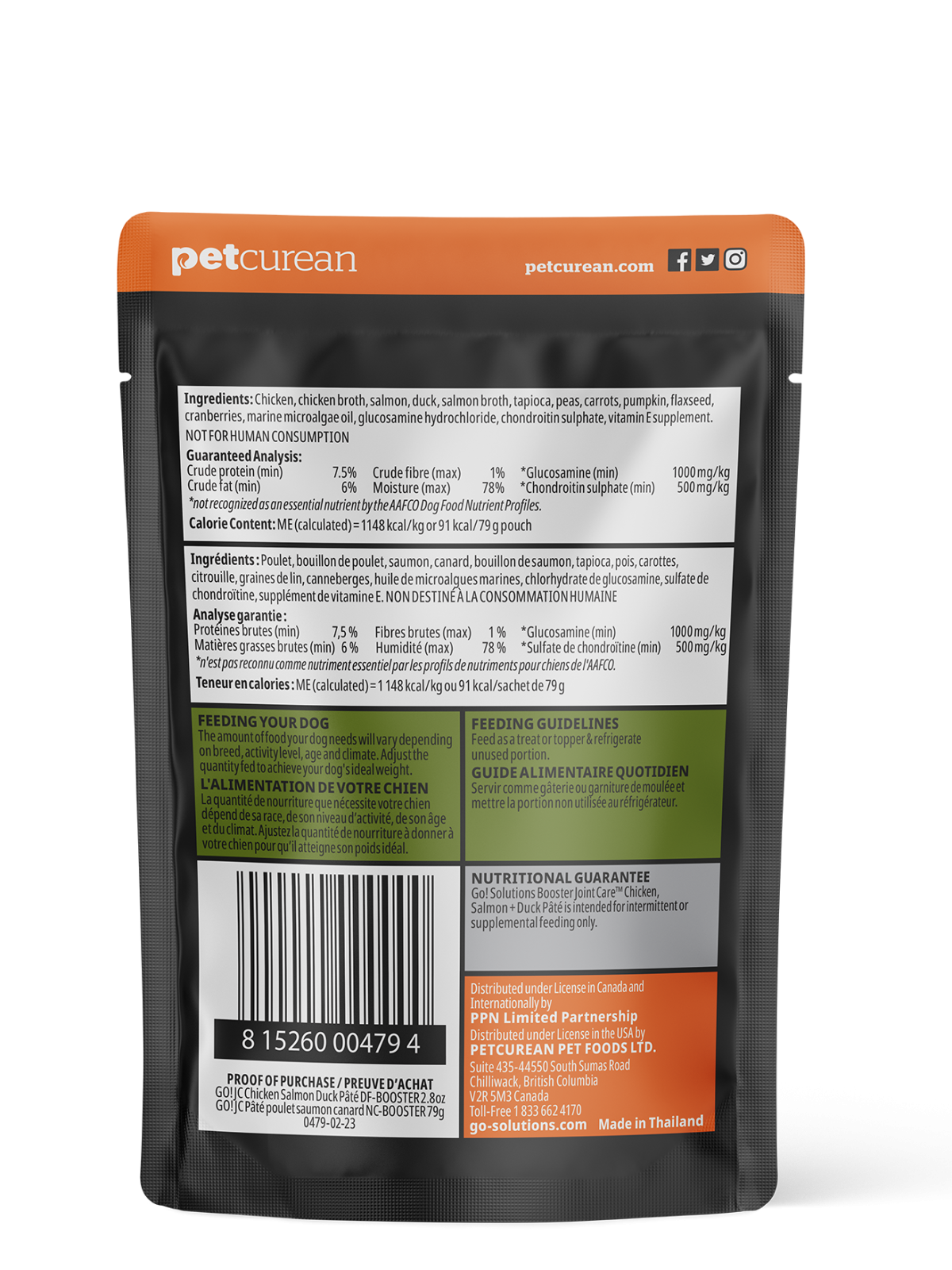 Go! Solutions Dog Booster Joint Care Chicken, Salmon & Duck Pate 79g ...