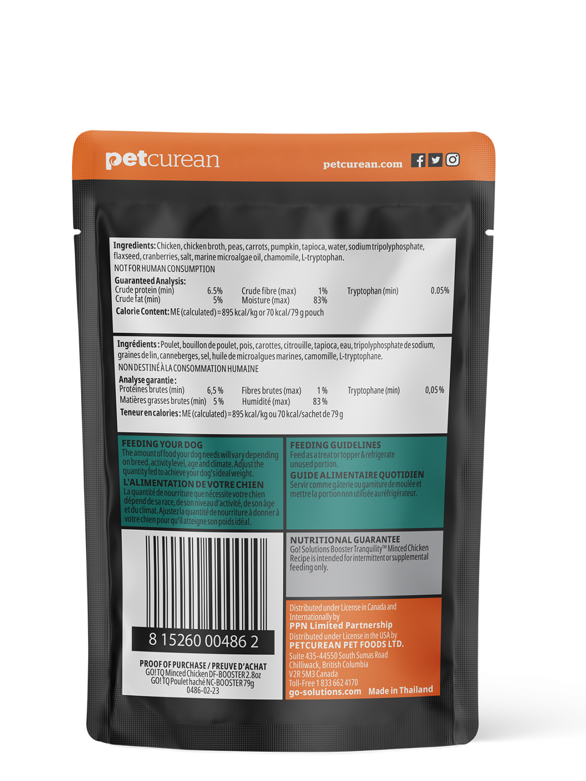Go! Solutions Dog Booster Tranquility Minced Chicken With Gravy 79g ...